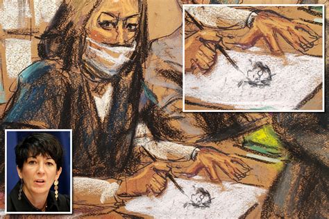 Ghislaine Maxwell Makes Drawings Of The Court Artists During Trial