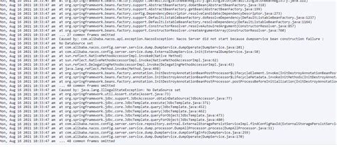 caused by java lang illegalstateexception no datasource