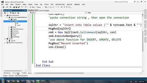 database connectivity of visual basic 2012 with sqlserver part 7 youtube