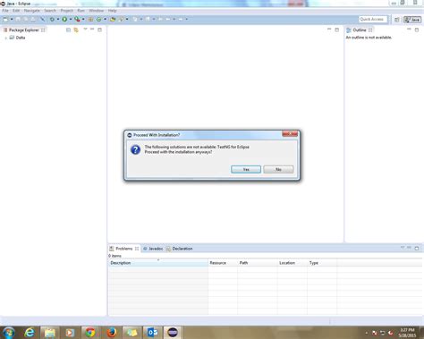 selenium not able to install testng in eclipse luna
