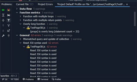 react jsx syntax is being flagged as errors in idea ides support