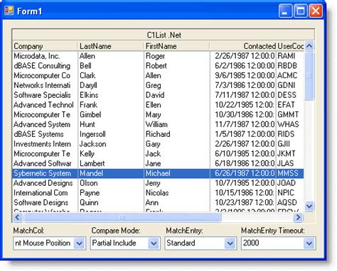 componentone list for winforms mobile legends