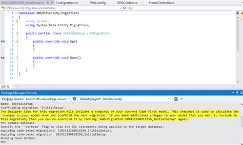 mvc and entity framework code first code migration approach codeproject