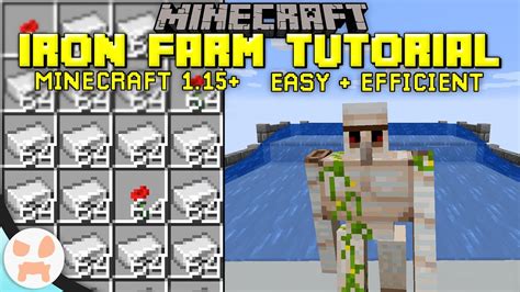 simple iron farm tutorial minecraft java 1 15 easy