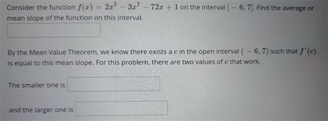 Solved Consider The Function F X 2x3−3x2−72x 1 On The