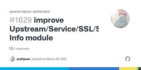improve upstream service ssl system info module · issue 1629 · apache