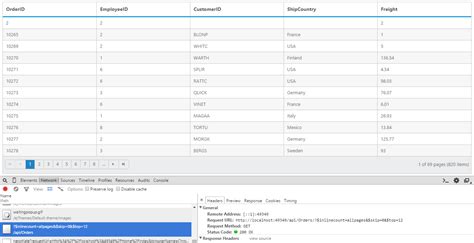 data binding in jquery grid widget syncfusion
