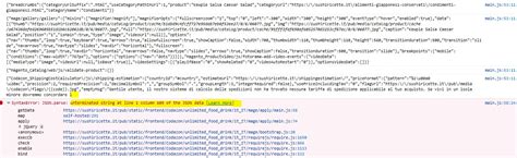 magento2 uncaught syntaxerror unexpected end of json