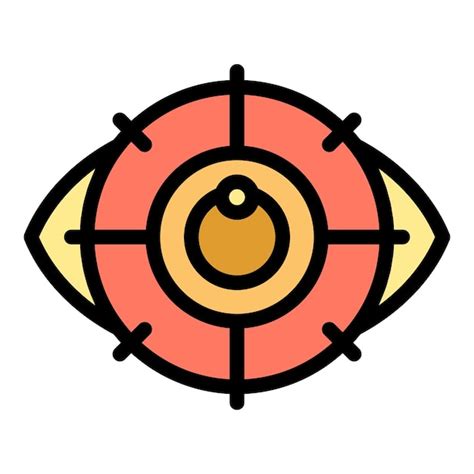 El Icono De Corrección De La Visión Por Láser Del Contorno Vectorial