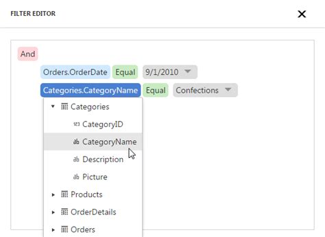 filtering business intelligence dashboard devexpress documentation