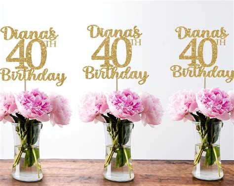 40th Birthday Centerpiece Any Age Number Centerpiece Age Number