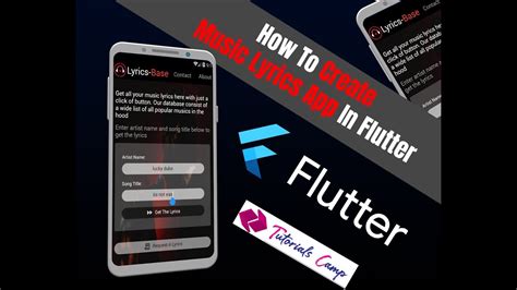 flutter tutorials how to create a lyrics base app youtube