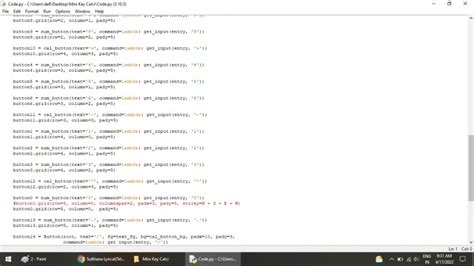 python program to basic new red blue mini key calci using the python