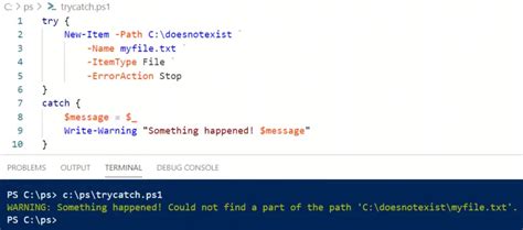 mastering powershell try catch with exception messages jeff brown tech