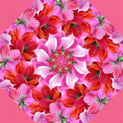 Pink Bouquet Kaleidoscope Kit Pre Cut Kaleidoscope Quilting