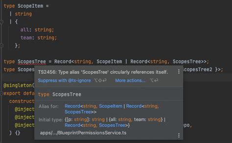 typescript reports circular dependency error in record type but not in