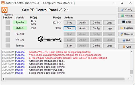 xampp port 80 in use by “unable to open process” with pid 4 debuggingsoft