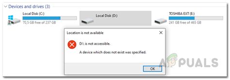 a device which does not exist was specified что делать