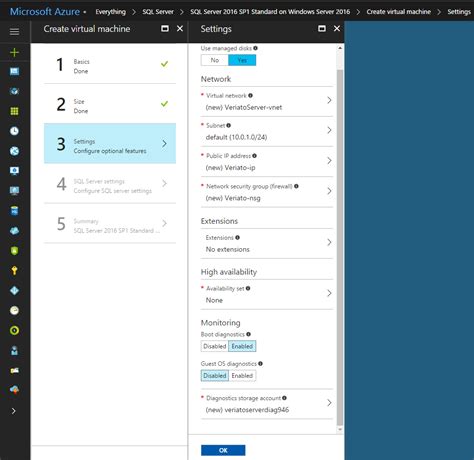 set up hosted sql server on azure