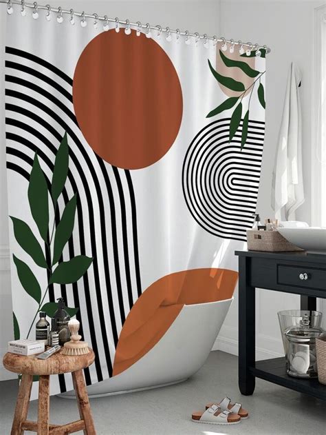 Abstract Print Waterproof Shower Curtain Cortinas De Chuveiro