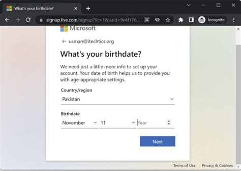 How To Create A New Microsoft Account Using Gmail Id