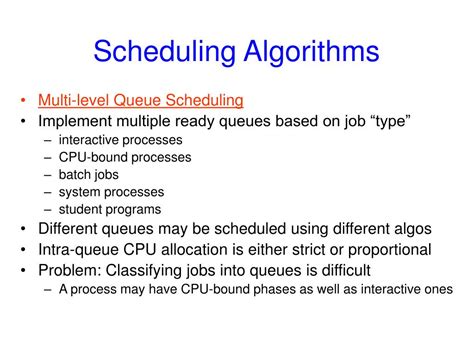 scheduling algorithms