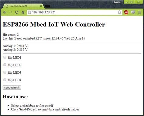using adafruit huzzah esp8266 to add wifi to mbed lpc1768 mbed
