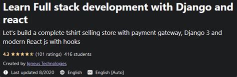 دانلود udemy learn full stack development with django