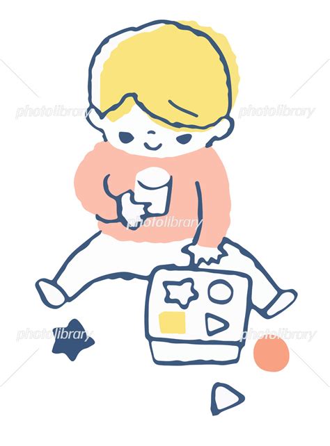 おもちゃで遊ぶ赤ちゃん イラスト素材 [ 6529094 ] フォトライブラリー Photolibrary