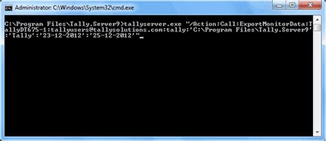 exporting data fromtally server 9