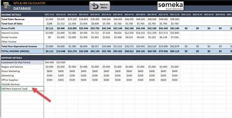 Npv And Irr Calculator Template Excel Template Calculate Net Present