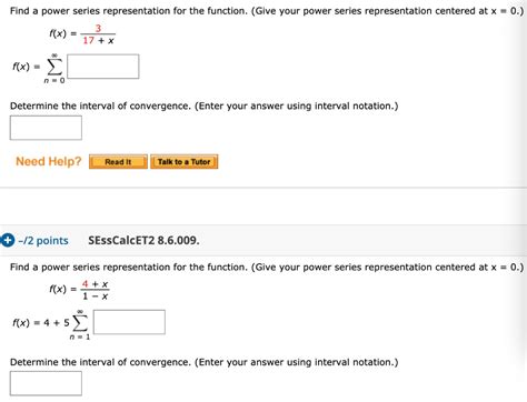 Solved Find A Power Series Representation For The Function