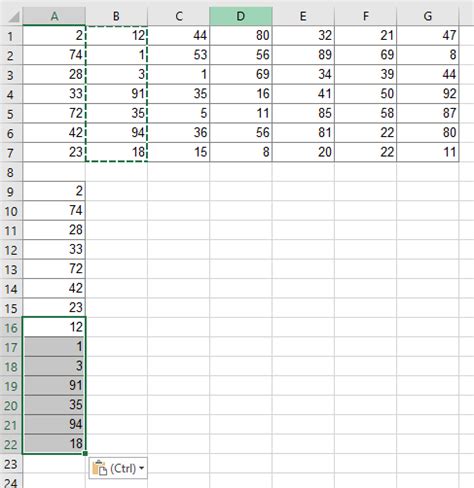 copy table to one column in excel 4 easy methods