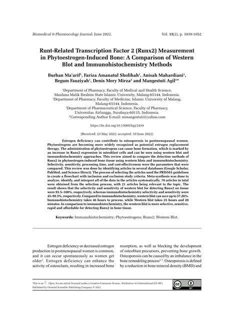 Pdf Runt Related Transcription Factor 2 Runx2 Measurement In