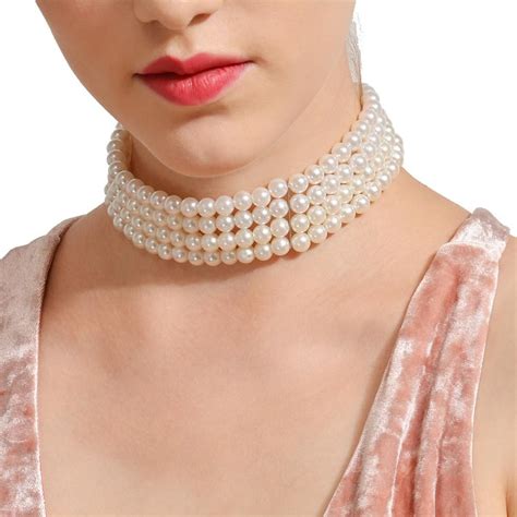 Pearl Choker Pearl Choker Neck Jewellery Long Pearl Necklaces