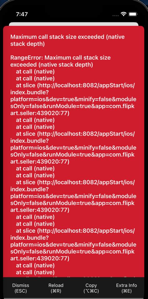 [solved] storybook react native ios rangeerror maximum call stack