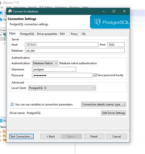 postgresql dbweaver in windows cannot connect to postgres server