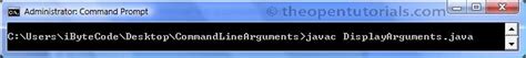 how java application receive command line arguments the