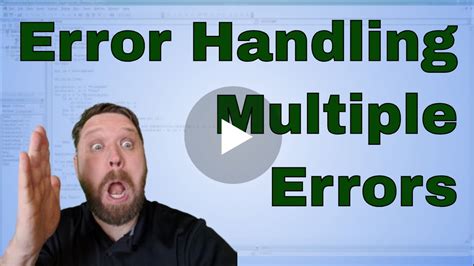 error handling multiple errors in excel vba or macros code included