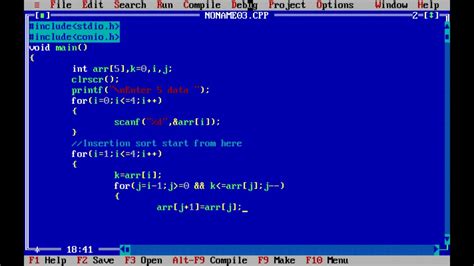 insertion sorting in c programming youtube
