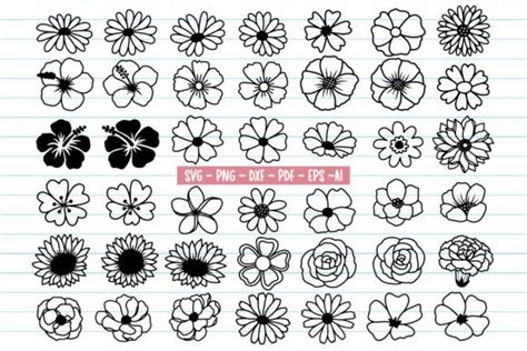 Flower Svg Bundle Flowers Svg Florals Graphic By Dakhashop · Creative