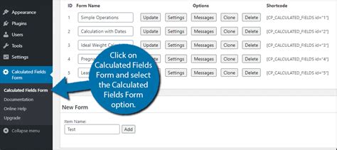 how to add a custom calculator in wordpress with calculated fields form