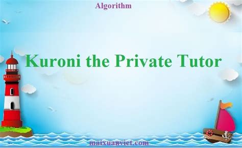 kuroni the private tutor blog của vietmx