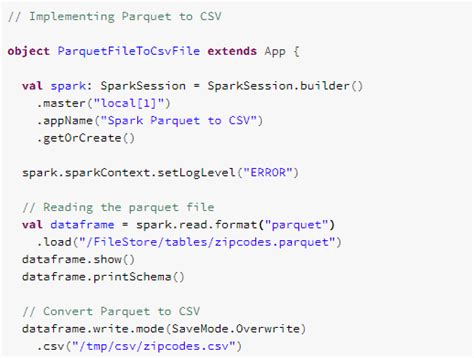 carquet to csv convert parquet to csv projectpro