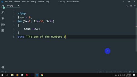 how to sum numbers with php using for loop youtube
