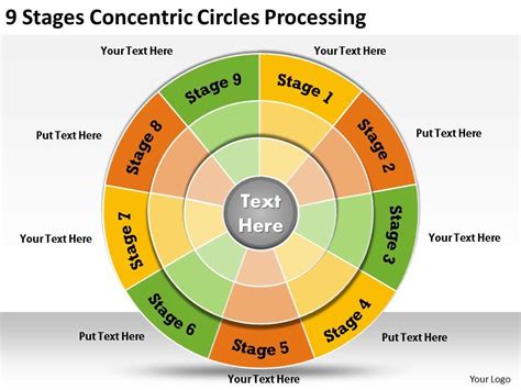 1013 business ppt diagram 9 stages concentric circles processing