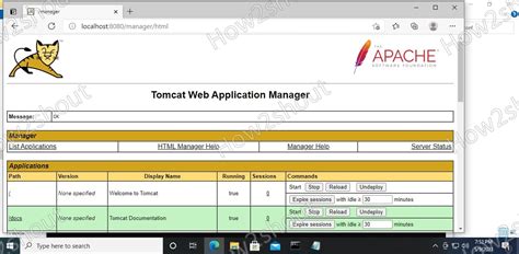 install apache tomcat on windows 10 using command prompt
