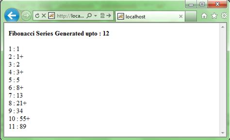 create an application for generate fibonacci series