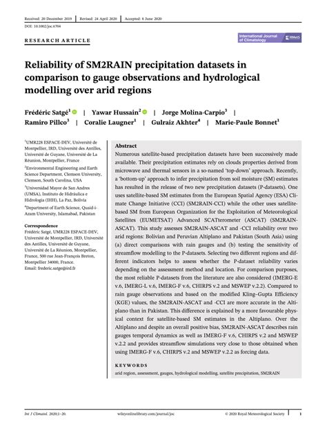 Pdf Reliability Of Sm2rain Precipitation Datasets In Comparison To