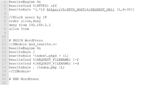 creating default htaccess file for wordpress